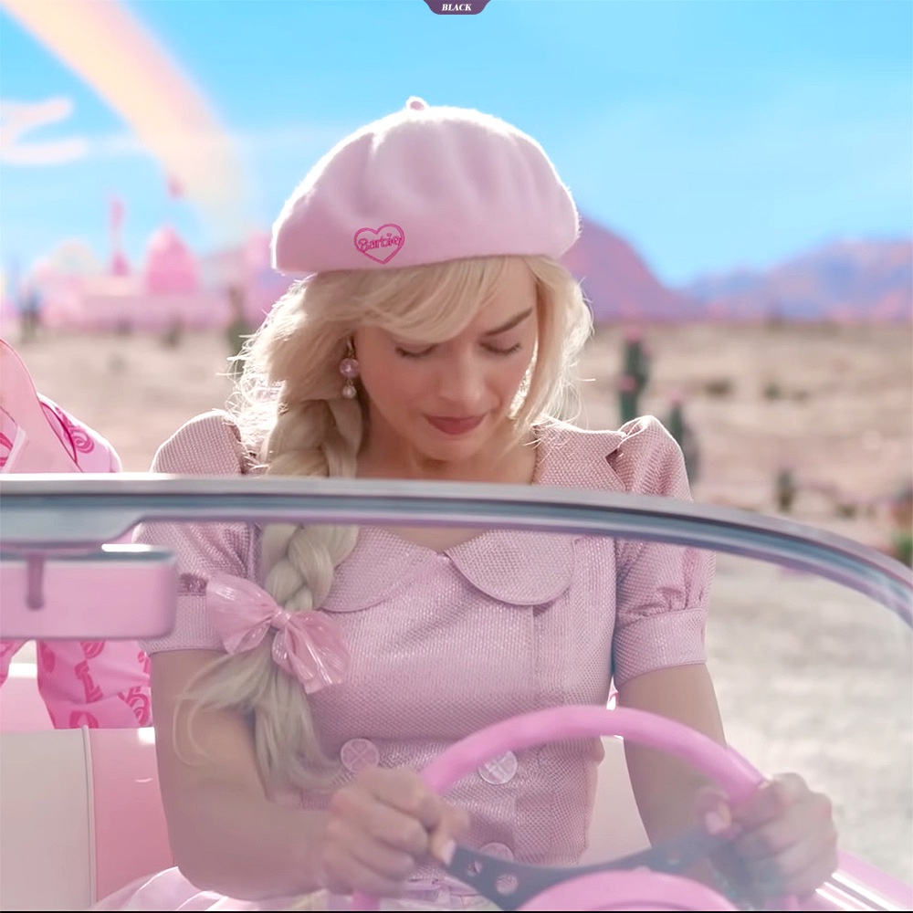 Barbie Movie Margot Robbie Woolen Beret Cosplay Same Film Style Cute ...