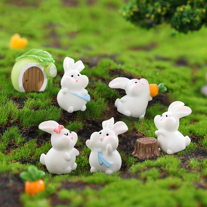 Micro Landscape Decoration Cartoon Fat Rabbit Horticultural Decoration ...