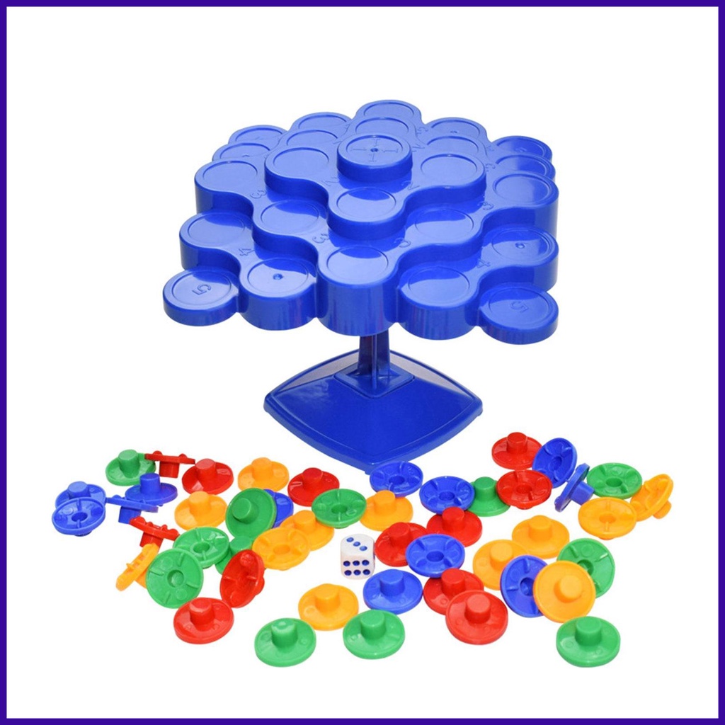 Balanced Tree Math Toys for Kids Stacking Topple Board Game Educational ...