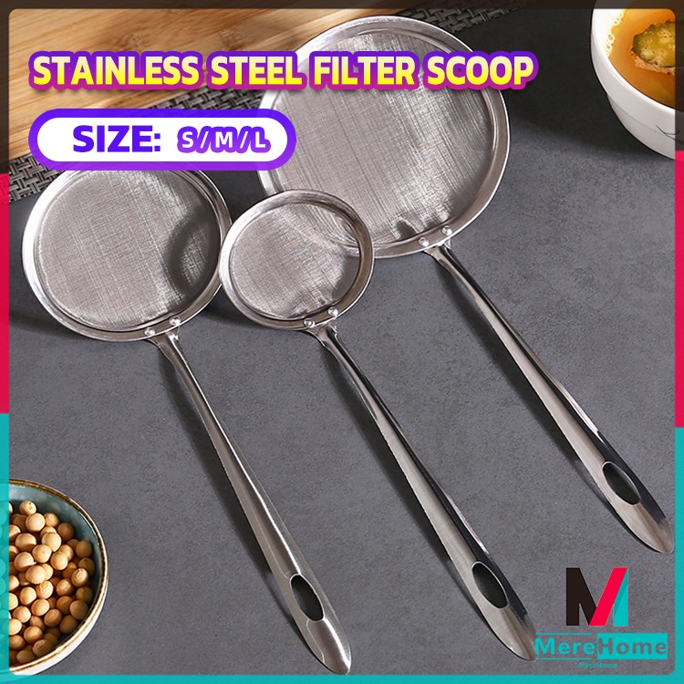LSPKitchen Stainless Steel Mesh Spoon Sifter Sieve Filter Kitchenware ...