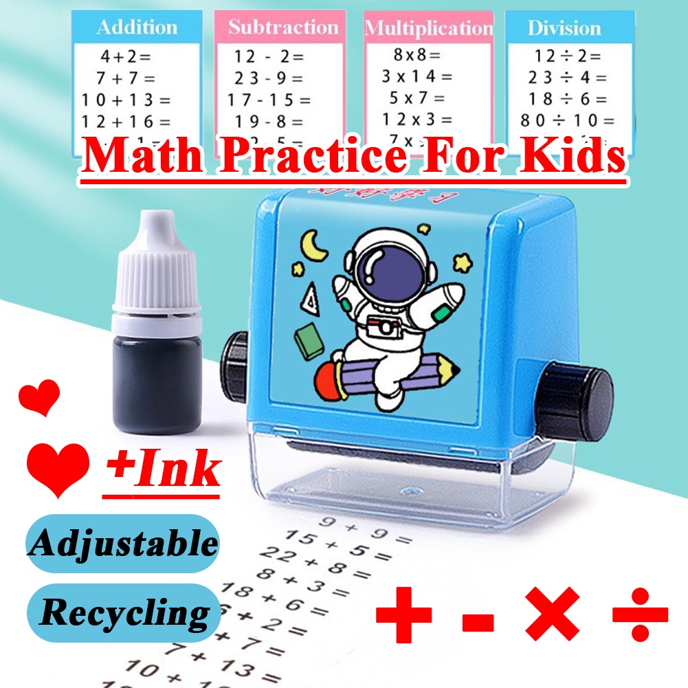 Math Add/Subtract/Multiply/Divide Practice Rolling Stamp Pupils ...