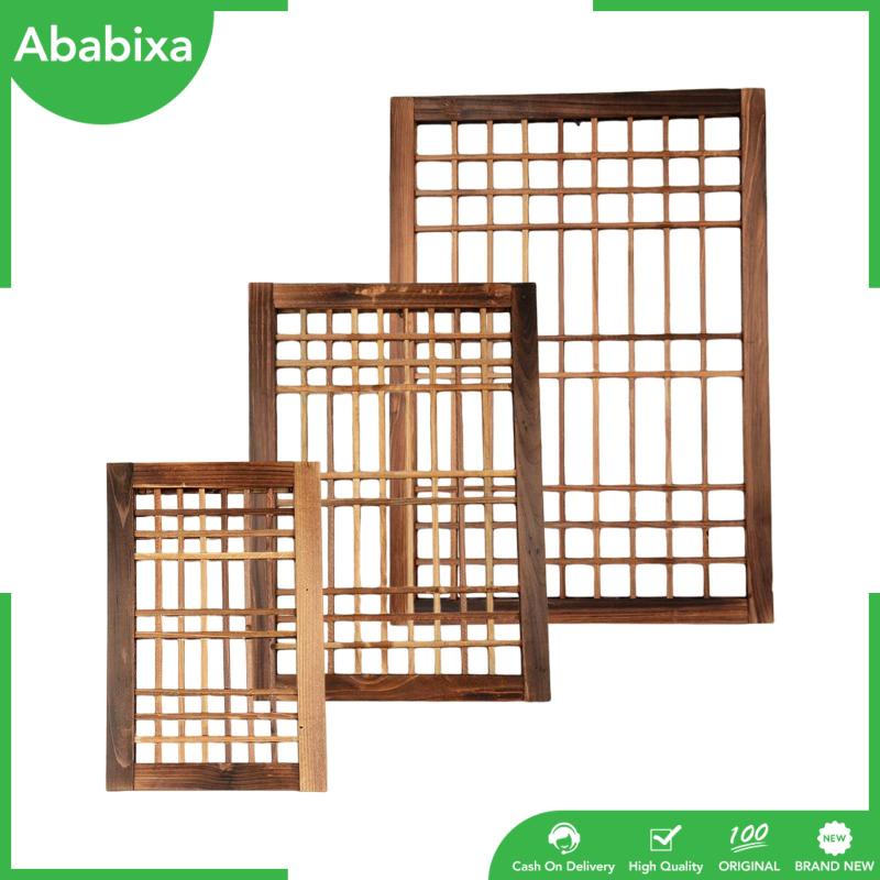 [Ababixa] Wooden Window Frame Lattice Window Pane Wall Pediments Window ...