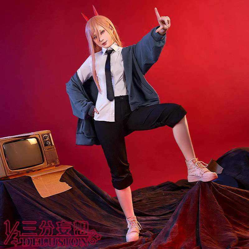 1/3 delusion Chainsaw Man cos Power Little Red Angel Demon cosplay ...