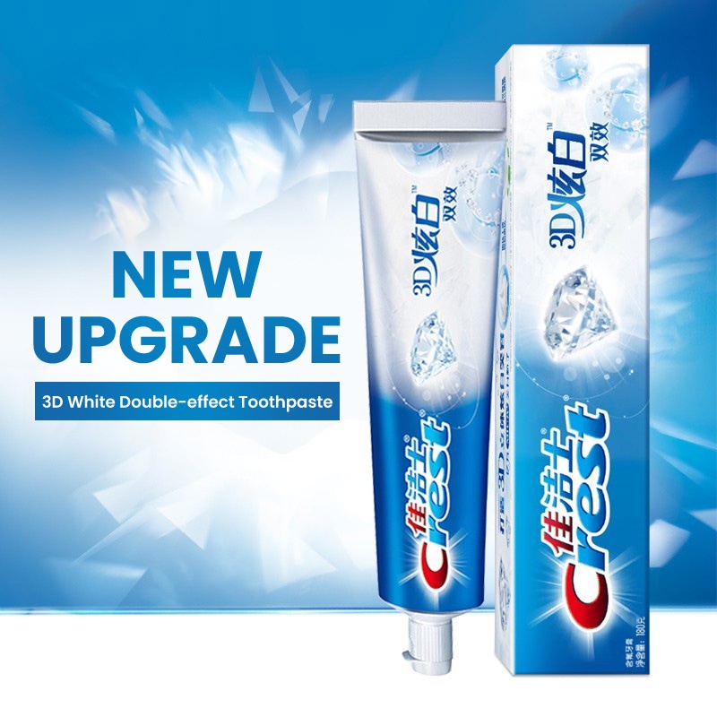 Crest 3D White Toothpaste Dense Foam Mica Dioic Acid Teeth Clean Double ...