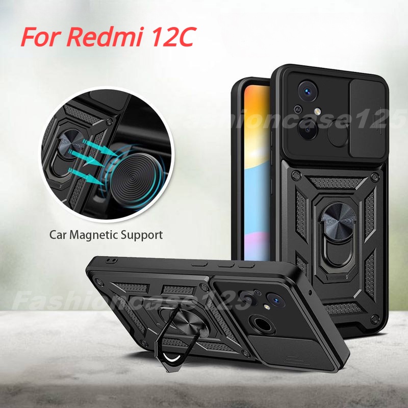 For Redmi 12C Redmi12C 4G 2023 Xiaomi Case Sliding window camera ...