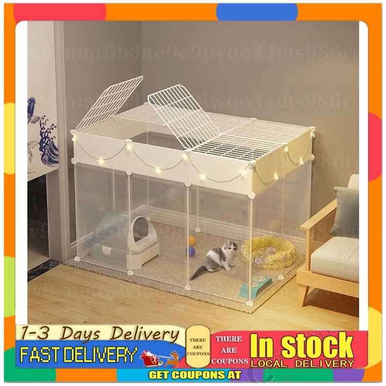 Cat Baffle Cat Fence Cat Cage Household Pet Fence Indoor Transparent ...