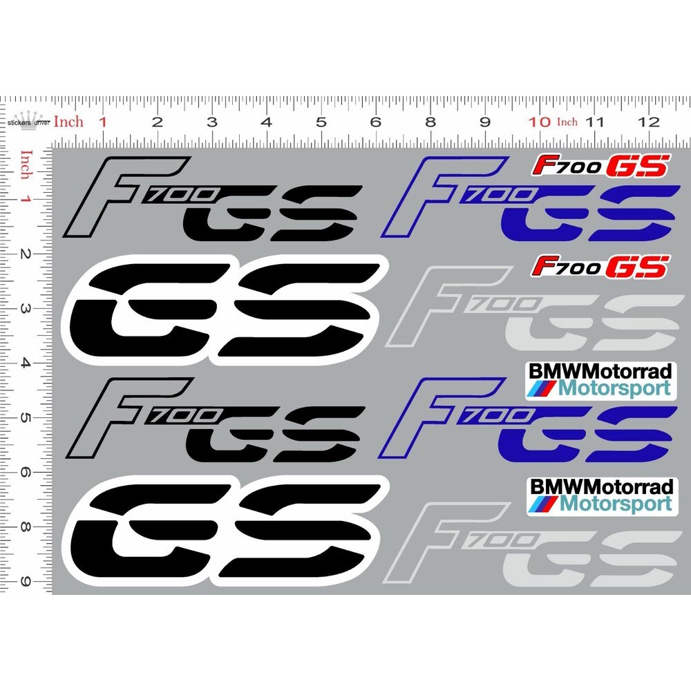 BMW F700GS Logo stickers Decals BMW MOTORRAD Stickers MOTOSPORT ...