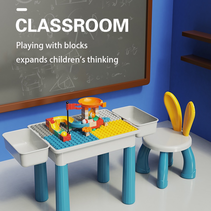 Building Block Table and Chair Set - Fun and Educational Children's ...