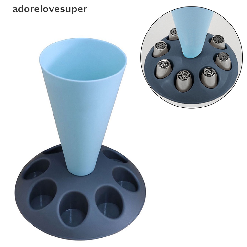 AD1PH Pastry Bag Stand Piping Bag Stand with 8 Icing Holder Slots Cream ...