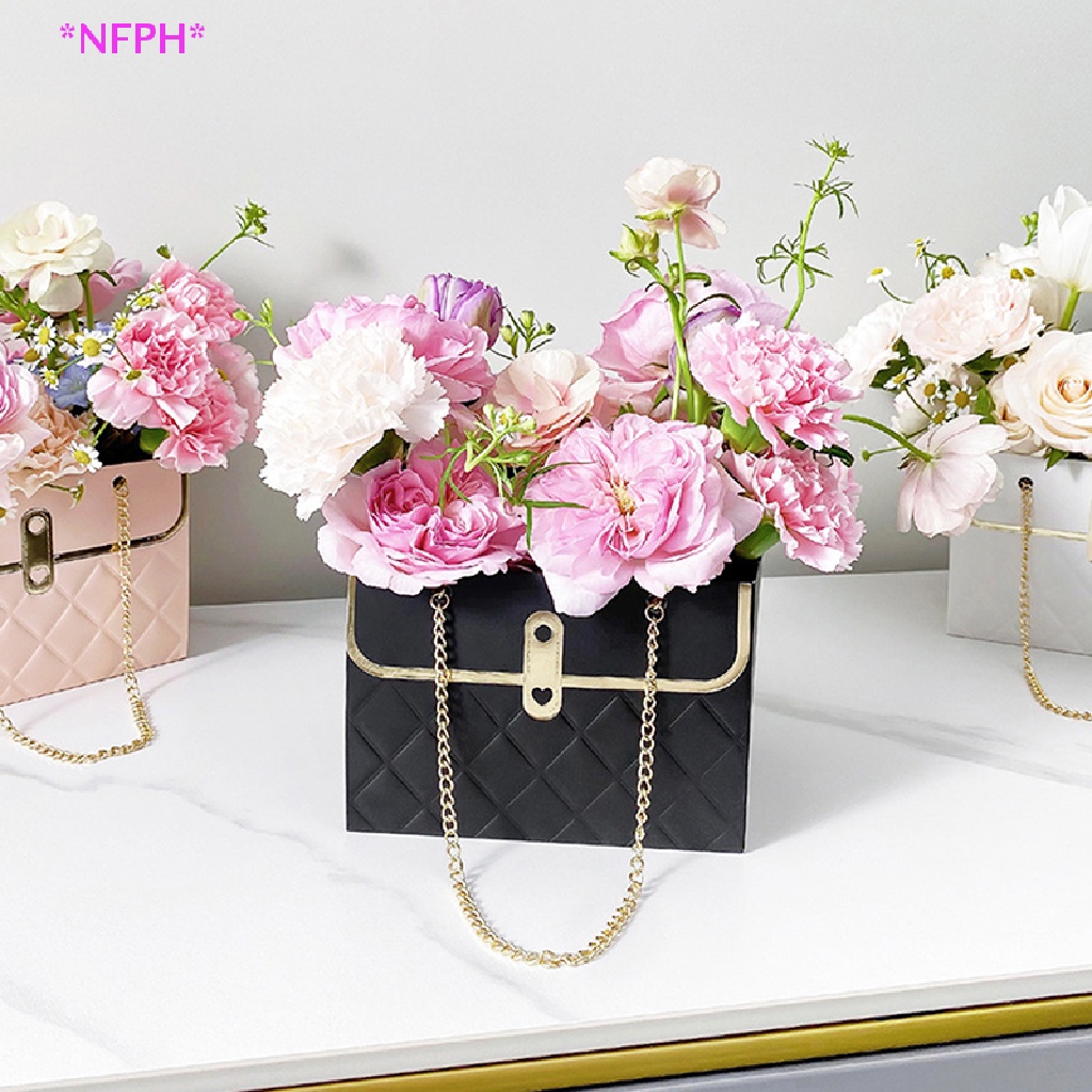 CKFR Portable Flower Box Rose Packaging Box Wrapping Paper Bag Gift Box ...