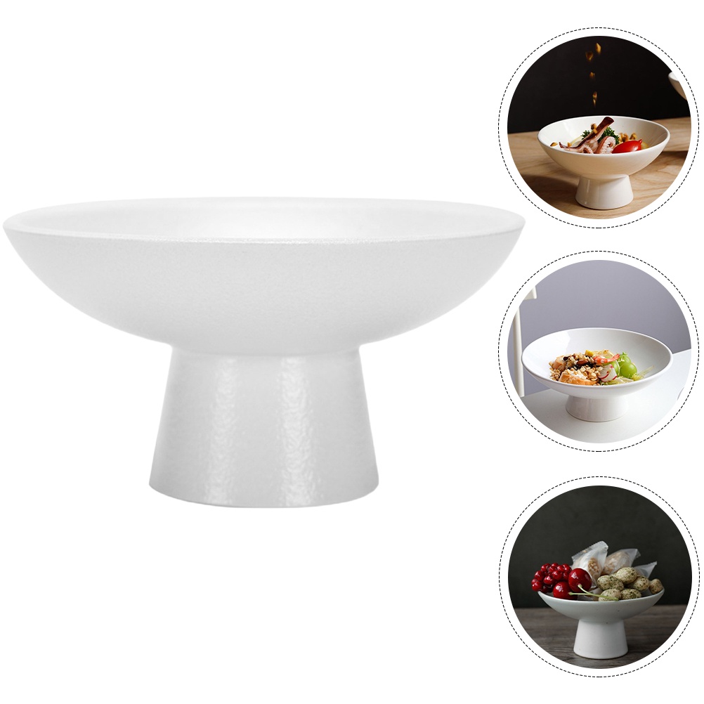 [READY STOCK] Footed Fruit Bowl Cake Stand Ceramic Tray Cupcake Desktop ...