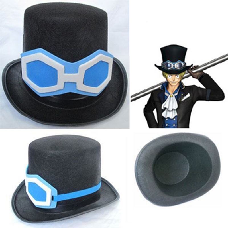 Anime One Piece Sabo Cosplay Hat Sabo Cosplay Black Flat Hat One Piece ...
