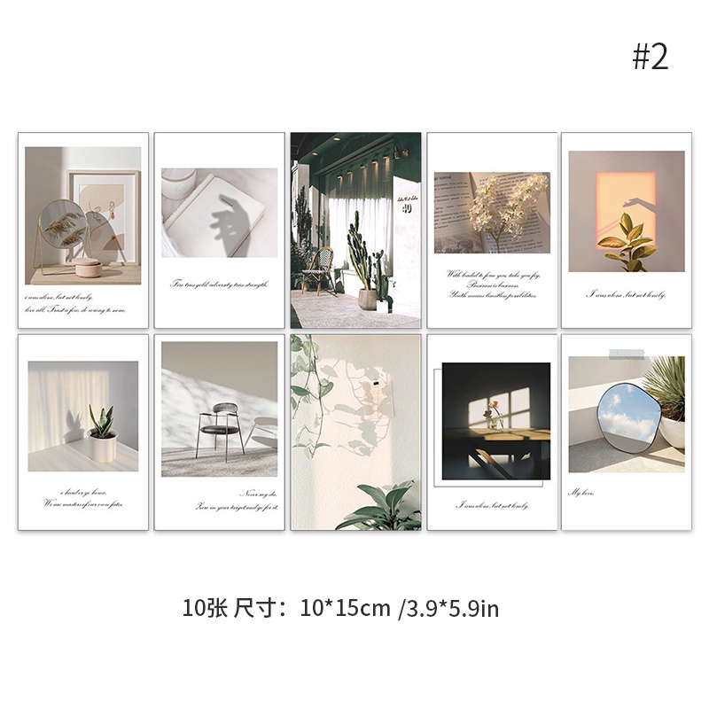 Wall Art Cards Set Wall Decorative Postcards Background Home Wall Decor ...