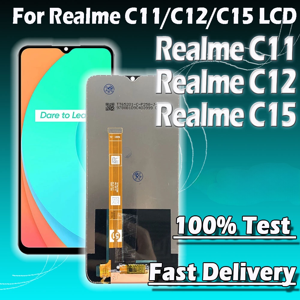 For Realme C11 2020 RMX2185 LCD Touch Screen Digitizer Assembly For Oppo Realme C12 C15 RMX2189 ...