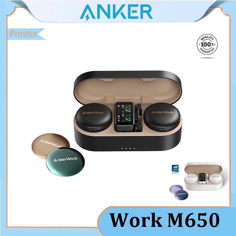 AnkerWork M650 Wireless Microphone One to Two Mobile Lavalier Live ...