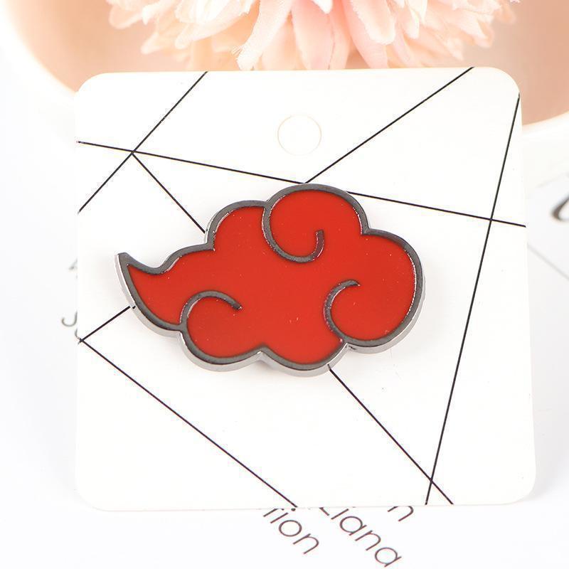 1PC Anime Naruto Shippuden Akatsuki Red Cloud Cartoon Badge Uchiha ...