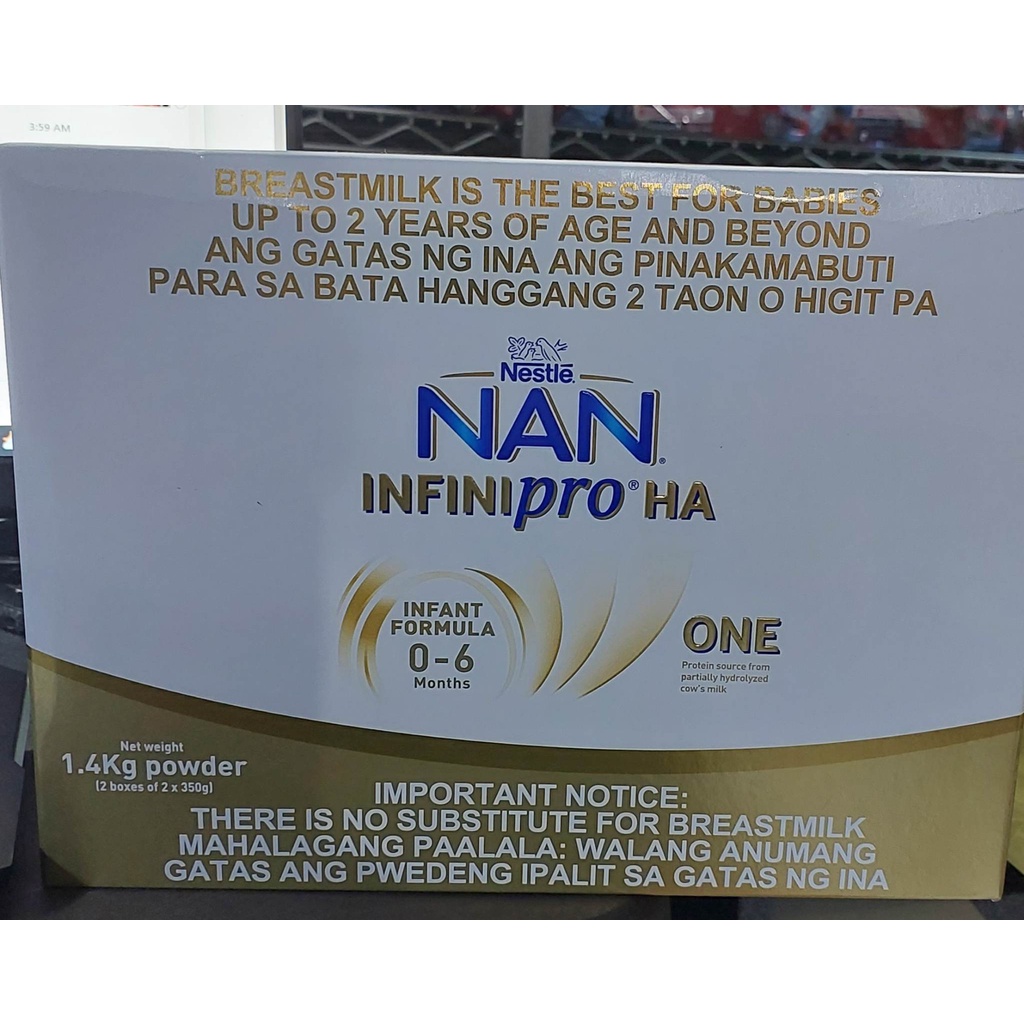 NAN INFINIPRO HA One Infant Formula For 0-6 Months 1.4kg (Expiry ...