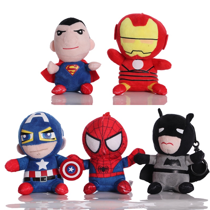 Movie Marvel's The Avengers Plush Toy Captain America Iron Man Spider ...