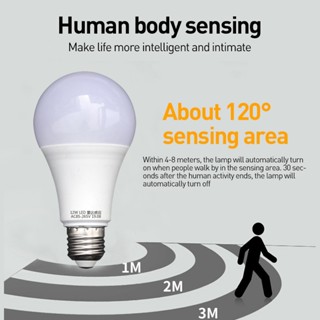 Radar Sensor Light Bulb Motion Sensor LED Bulb E27 85V-265V LED Light ...