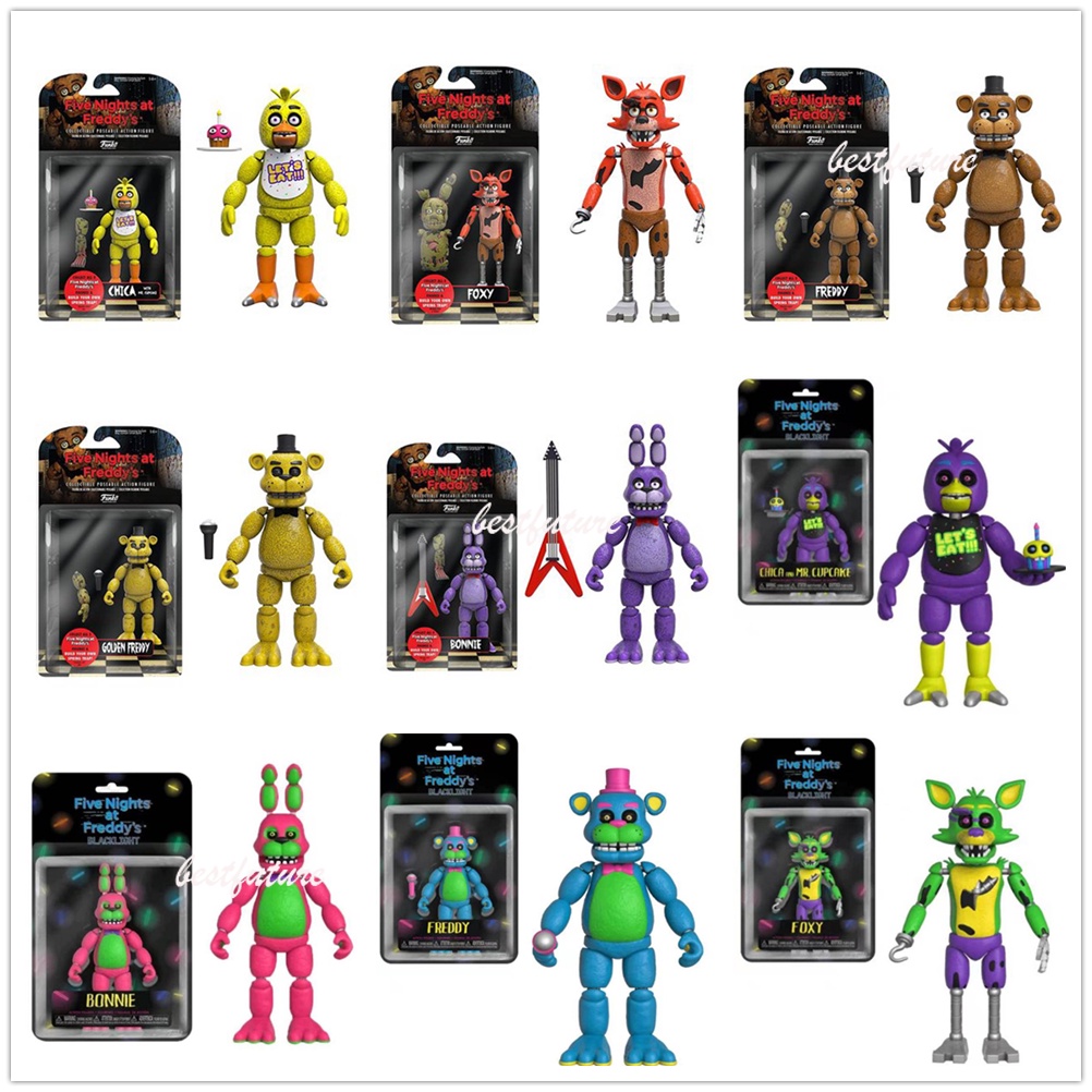 Five Nights At Freddy's Action Figure Fnaf Bonnie Foxy Chica Ferddy PVC ...