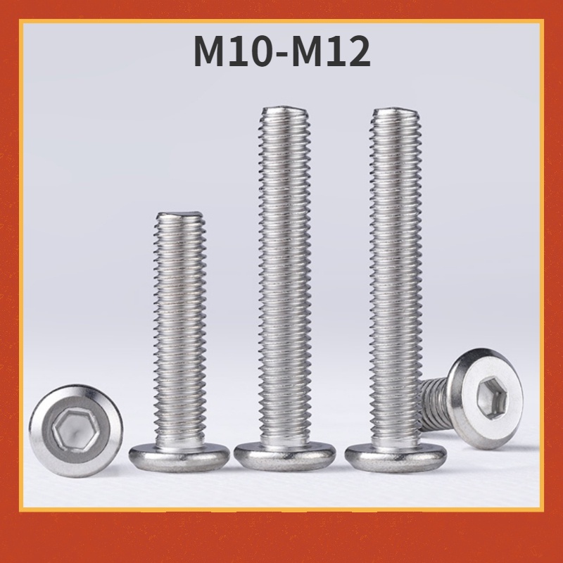[XJK] M10/M12 Beveled Edge Hexagon Socket Screws sus304 Flat Head Chamfering Round Bolts ...
