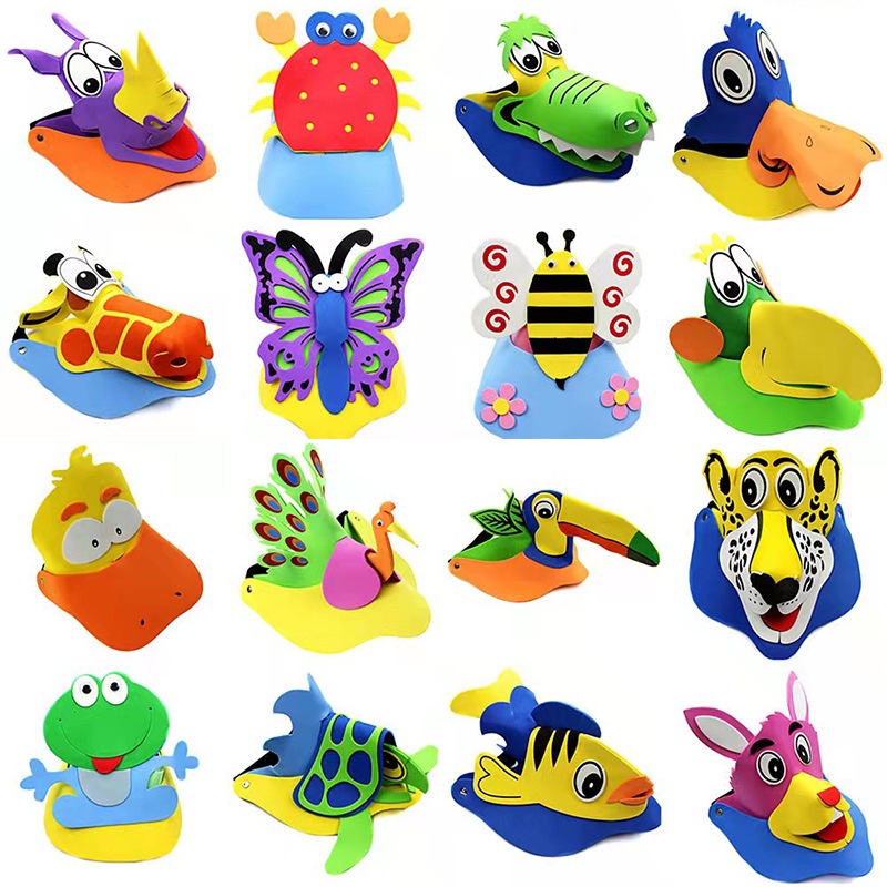 Animal Headwear Sun Hat Kindergarten Children Boys Handmade Chicks ...