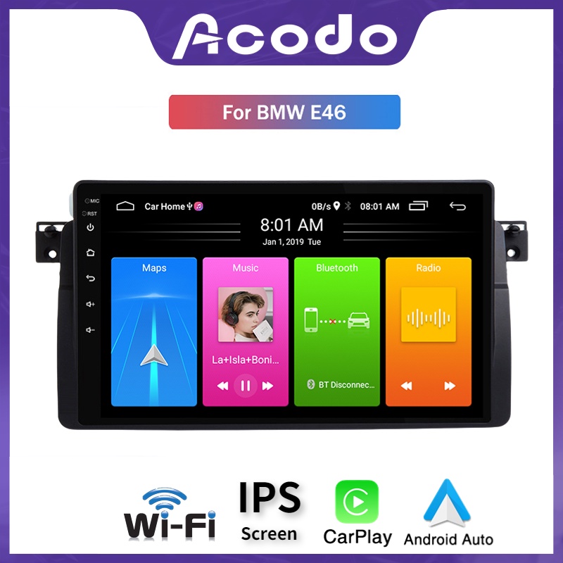 For BMW E46 Android Car Stereo Support Carplay Android Auto with IPS ...