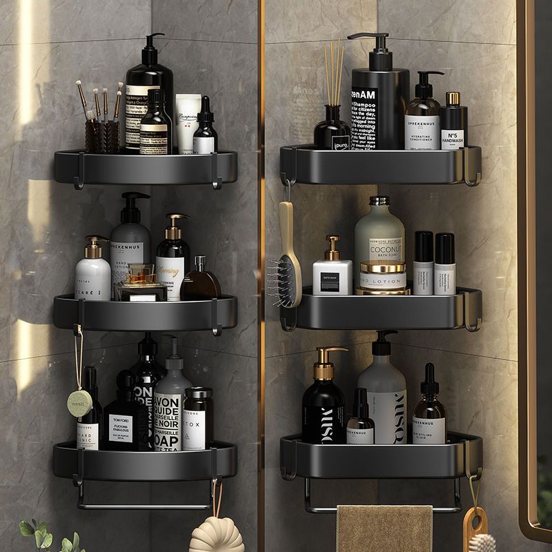 Punch-free bathroom corner shelf kitchen and bathroom storage rack wall ...