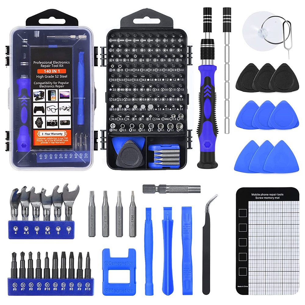 140 PCs Precision Screwdriver Set Repair Tool Kit with 118 Nozzles ...