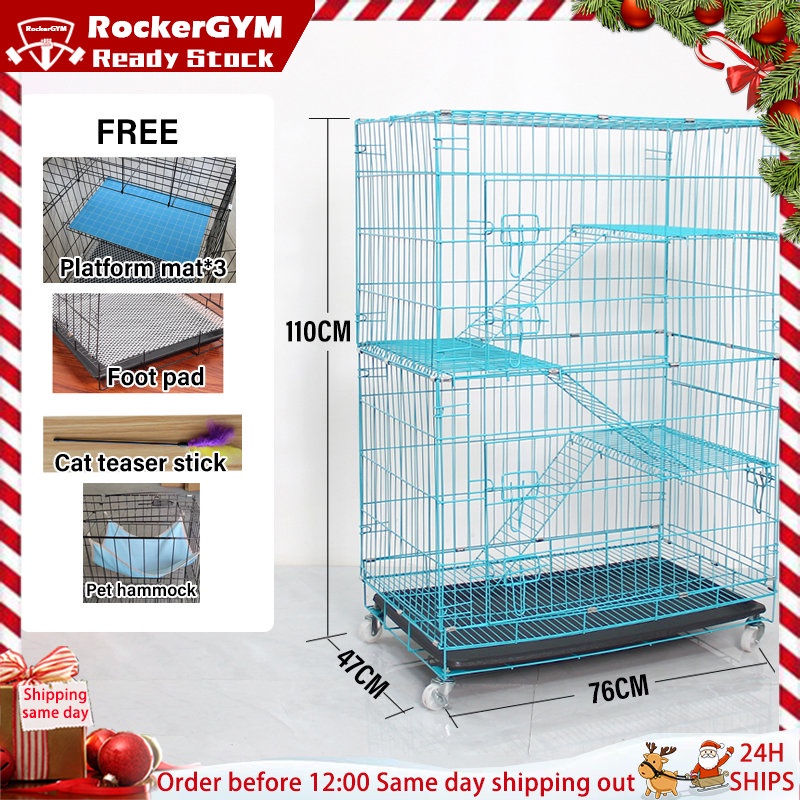 Ready Stock COD Cat Cage Easy Assemble Cage Pet 2/3/4 Layer Kulungan ng ...