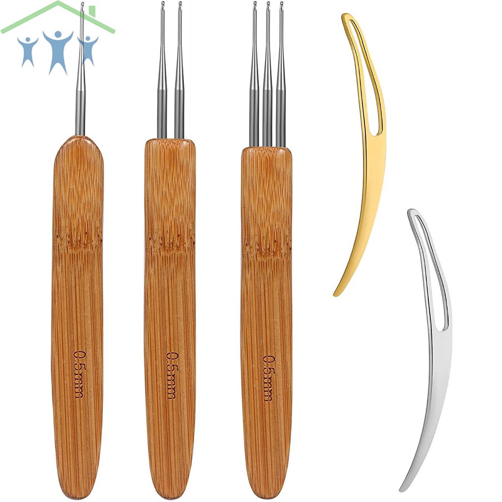 5Pcs Dreadlock Crochet Hook Tool Kit Braid Hair Dreadlocks Needle ...
