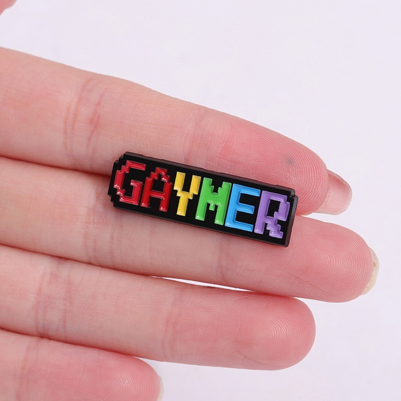 Pride Rainbow Gaymer Enamel Pin Cartoon Gaymer Brooch Lapel Pins Badges ...