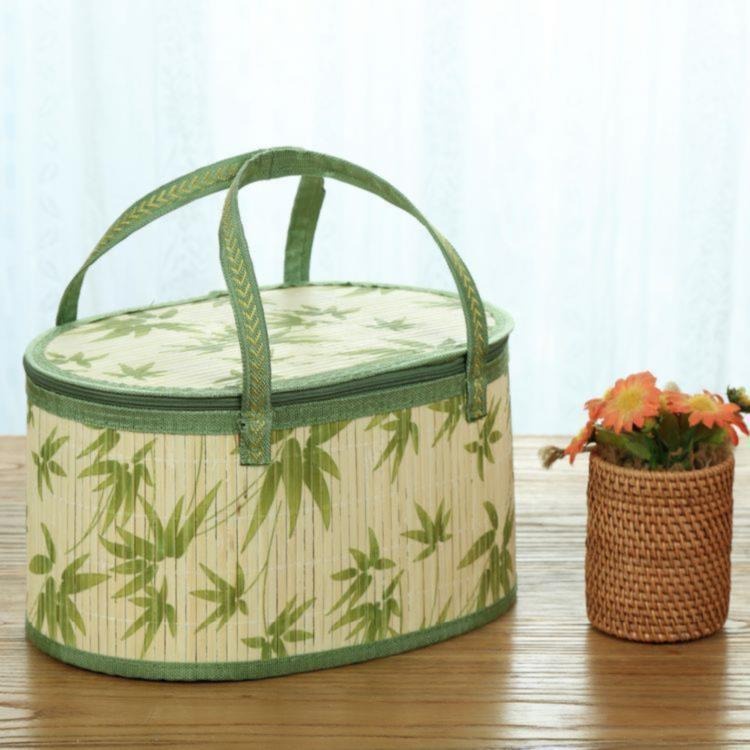 Rattan Retro Handmade Bamboo Basket Vintage Shopping Picnic Storage ...