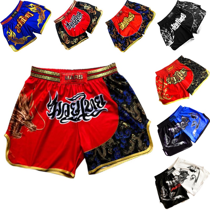 New Muay Thai Boxing Shorts + Men&Women Boxing Training Pants + MMA ...