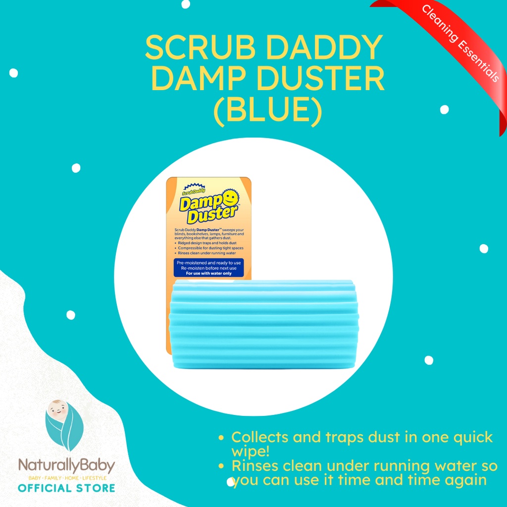 Scrub Daddy Damp Duster - Magical Dust Cleaning Sponge (Blue) | Shopee ...