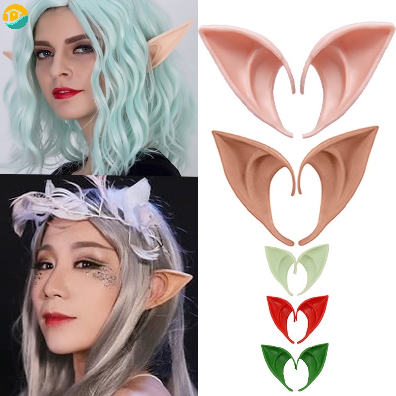 1Pair Halloween Latex Elf Ears High Simulation Soft Ears Props Fairy ...