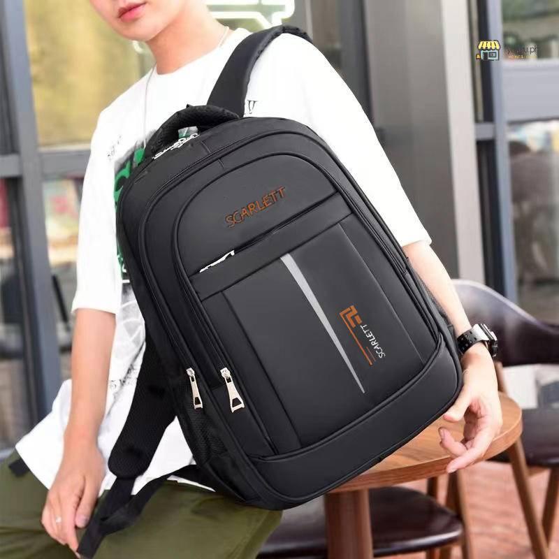 C-2 Men Fashion Sports Backpack Laptop Backpacks Oxford Black High ...