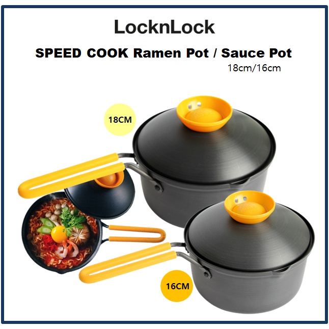 [LocknLock] SPEED COOK Ramen Pot / Sauce Pot (18cm/16cm) | Shopee ...