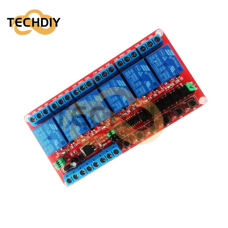 6-way interlock switch 12V relay module High and low level trigger 6 ...