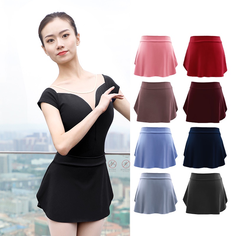 Ballet Practice Skirt Adult Elastic Waist Half Skirt Teacher Dance ...