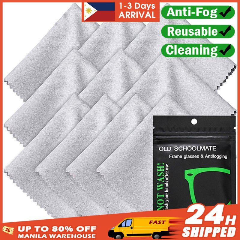 Reusable Anti-Fog Glasses Wipes Suede Pre-moistened Lens Cloth Defogger ...