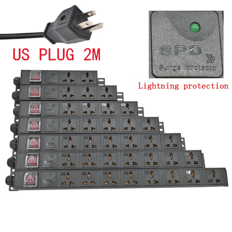 PDU power strip Distribution 2-18 Unit with surge protection Surge ...