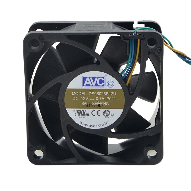AVC 6025 DS06025B12U 12V 0.7A 6cm 4 Wire Temperature Control PWM CPU Cooling Fan | Shopee ...