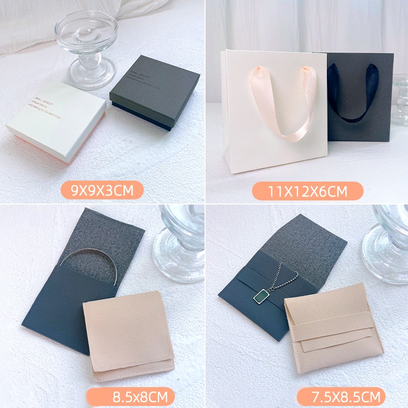 White Pink Black Jewelry Box Ring Earring Bracelet Necklace Boxes ...