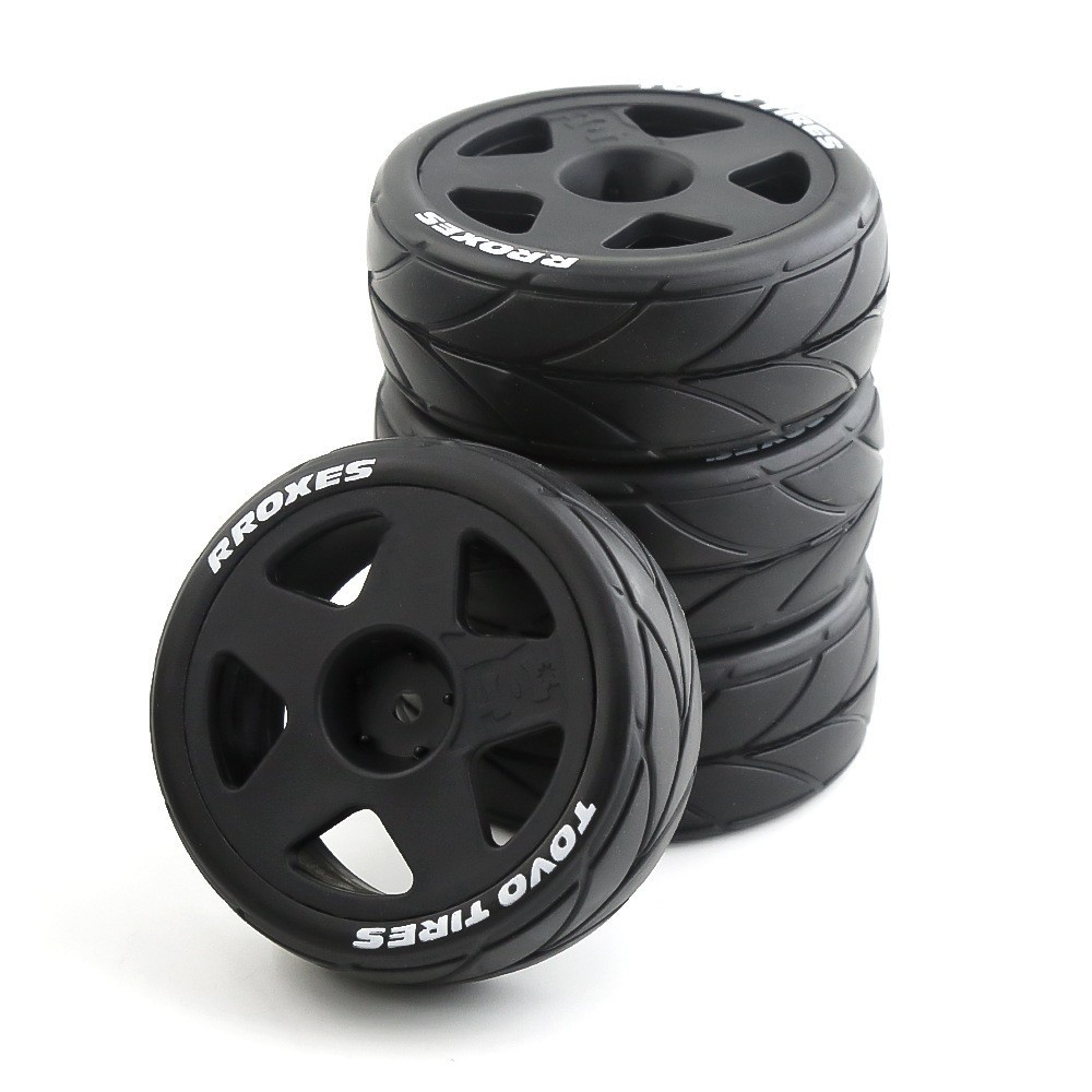 4PCS Rally Drift On-Road Tires Wheels 12mm Hex for 1/10 HPI KYOSHO ...