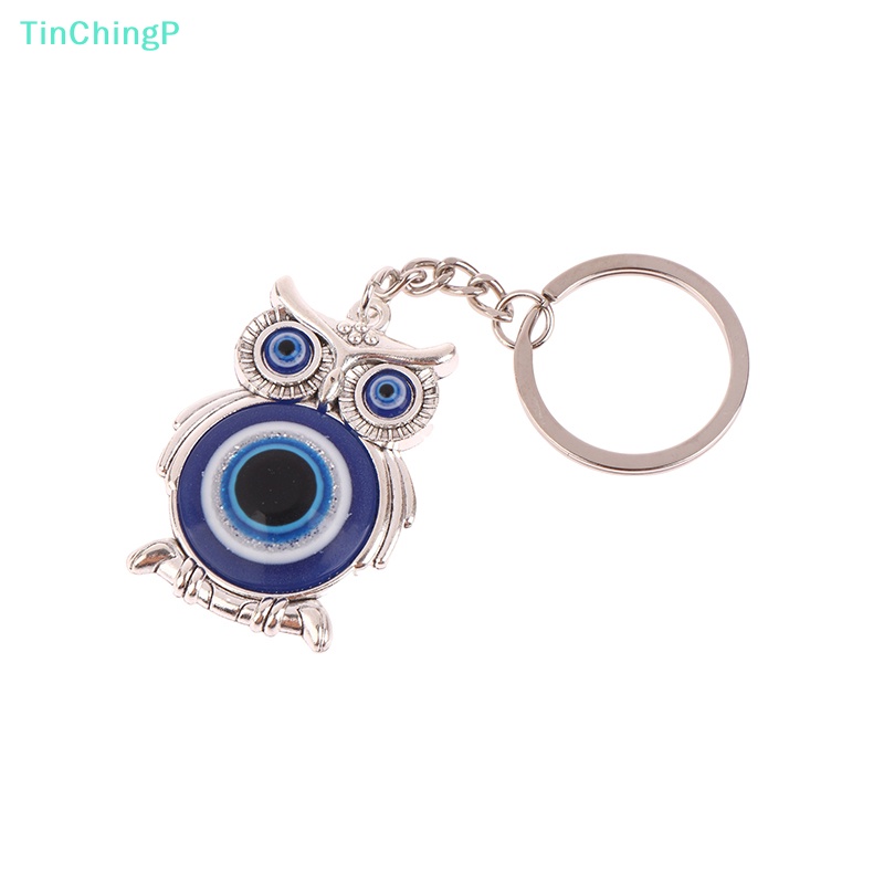 [TinChingP] Lucky Owl Greek Turkish Blue Evil Eye Key Chain Car Key ...