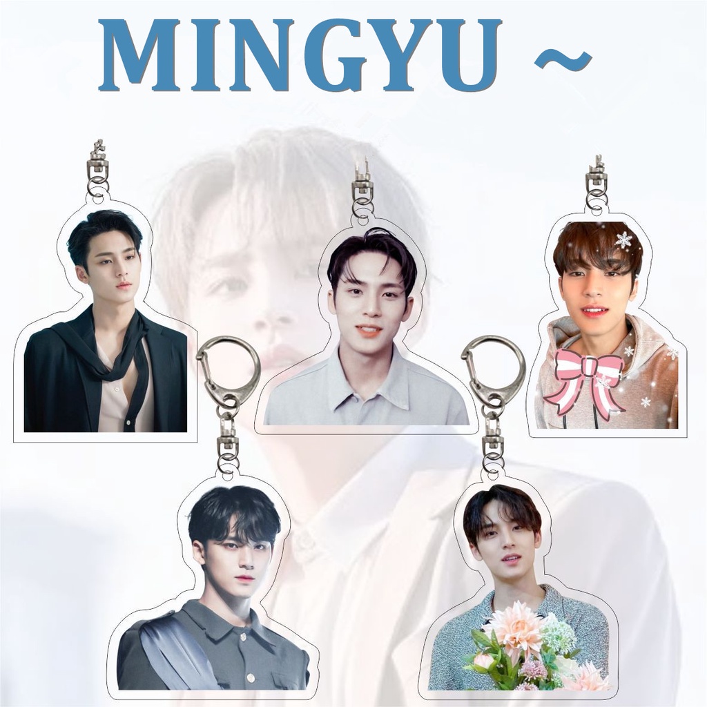 1pc SEVENTEEN Acrylic Key Chain THE8 MINGYU DK Key Ring Hanging Up On ...