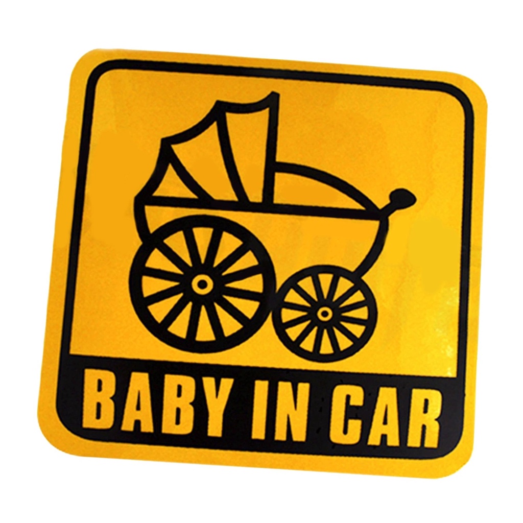 JEM 4 pcs BABY IN CAR Caution Car Sticker (Yellow) | Shopee Philippines
