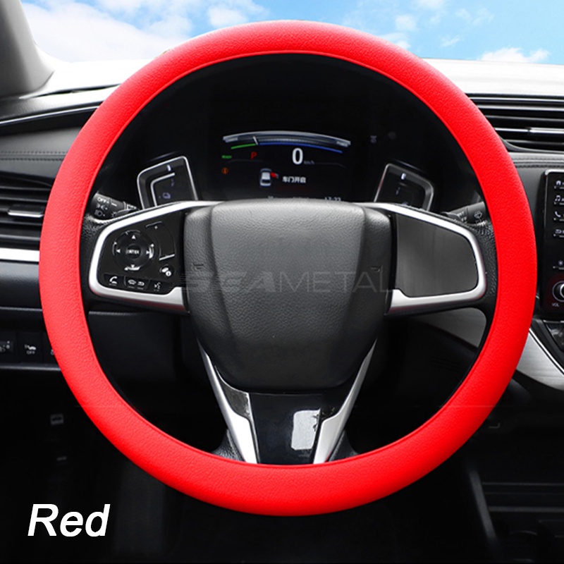 SEAMETAL Silicone Auto Car Steering Wheel Cover Anti-slip Styling ...