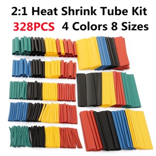 530/328/164pcs Heat Shrink Tubing Insulation Shrinkable Tubes Assortment Electronic Polyolefin ...